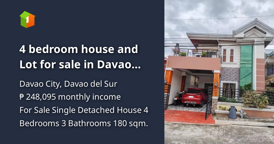 4 bedroom house and Lot for sale in Davao City [Houses and Lots 🏘️ ...