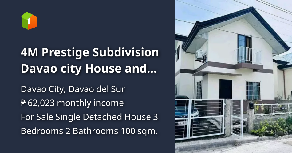 4M Prestige Subdivision Davao city House and lot for sale [Houses and ...
