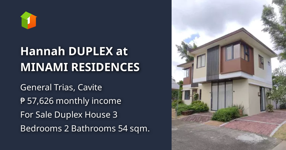 Hannah DUPLEX at MINAMI RESIDENCES [Houses and Lots 🏘️] (September 2023 ...