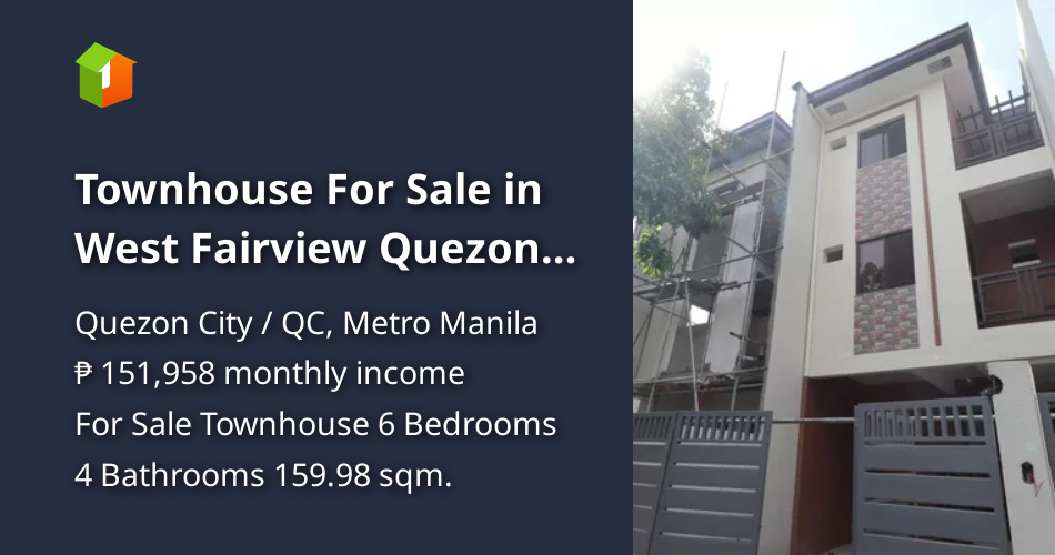 Townhouse For Sale in West Fairview Quezon City PH2872 [Houses and Lots ...
