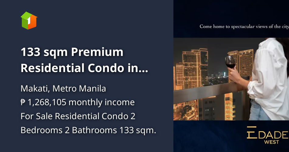 133 sqm Premium Residential Condo in Rockwell Edades West, Makati ...
