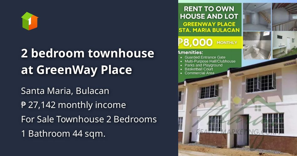 2 bedroom townhouse at GreenWay Place [Houses and Lots 🏘️] (April 2024 ...