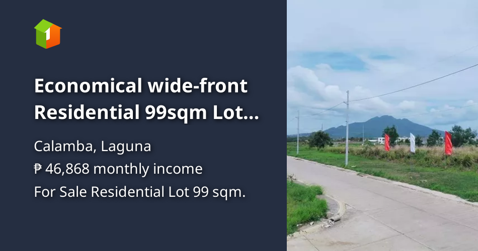 Economical wide-front Residential 99sqm Lot For Sale in Ventura Real ...