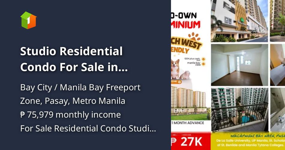 Studio Residential Condo For Sale in Manila Bay Pasay [Condos 🏙️] (September 2025) in Bay City ...