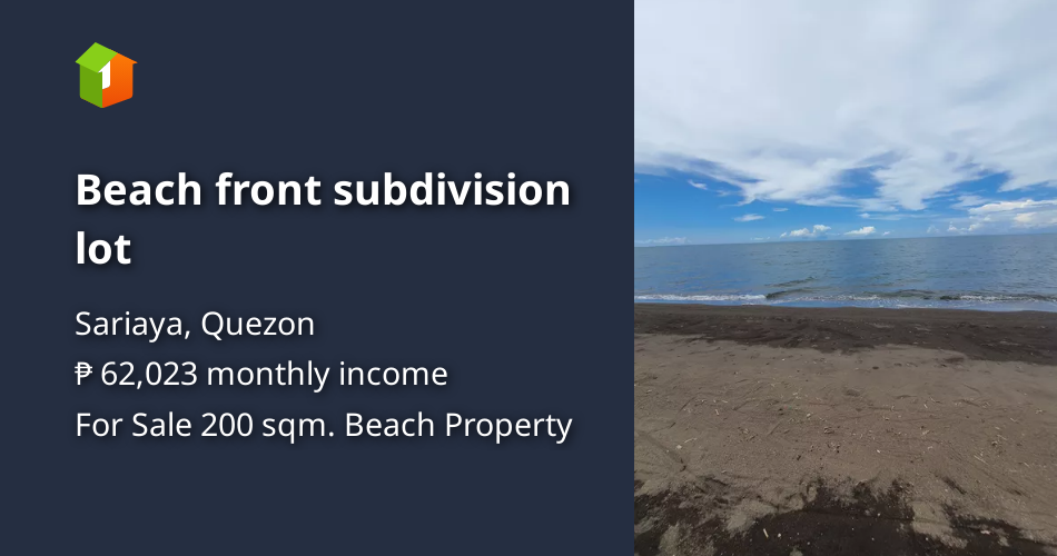 Beach front subdivision lot [Beach Properties 🏖️] (August 2025) in ...