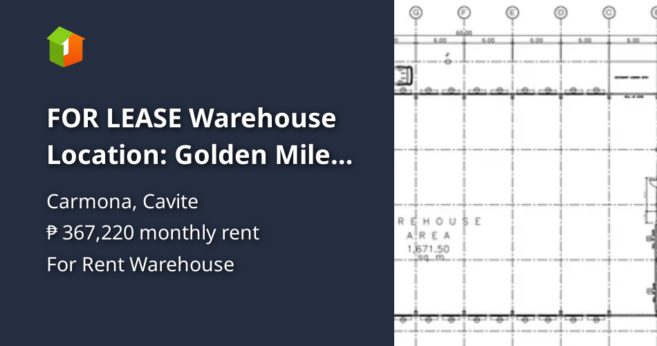FOR LEASE Warehouse Location: Golden Mile Carmona Cavite, near SLEX ...