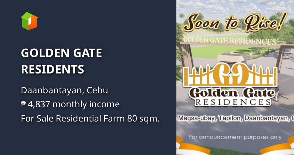GOLDEN GATE RESIDENTS [Lots 🚜] (February 2024) in Daanbantayan, Cebu ...