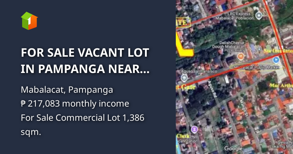 FOR SALE VACANT LOT IN PAMPANGA NEAR CLARK-MABALACAT GATE AND CLARK ...