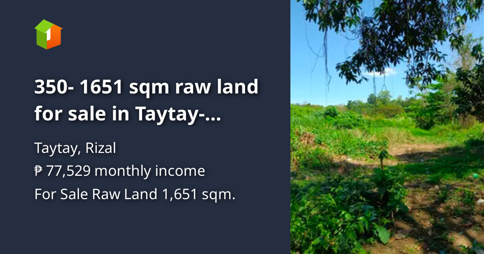 350- 1651 sqm raw land for sale in Taytay- antipolo [Lots 🚜] (May 2026 ...