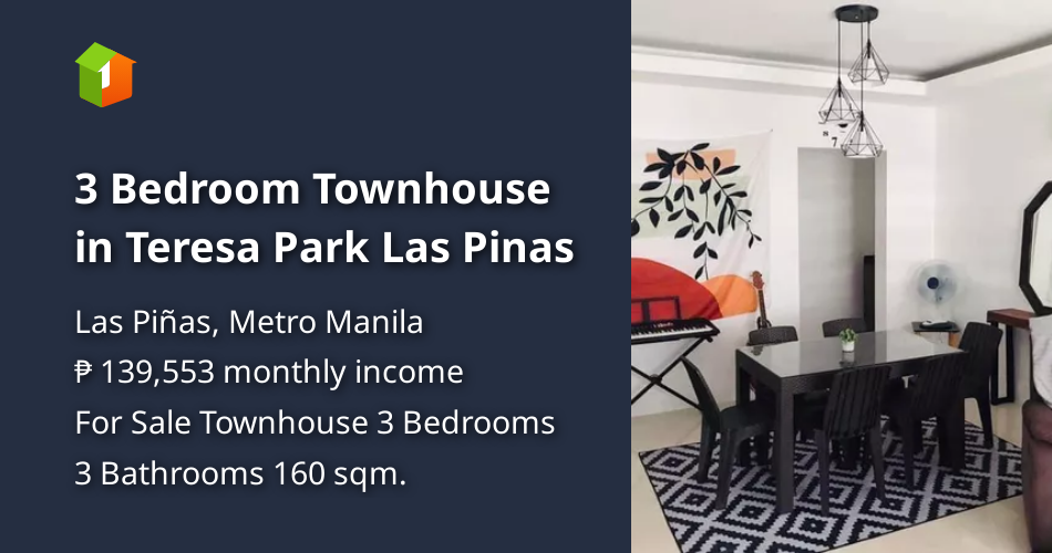3 Bedroom Townhouse in Teresa Park Las Pinas [Houses and Lots 🏘️ ...