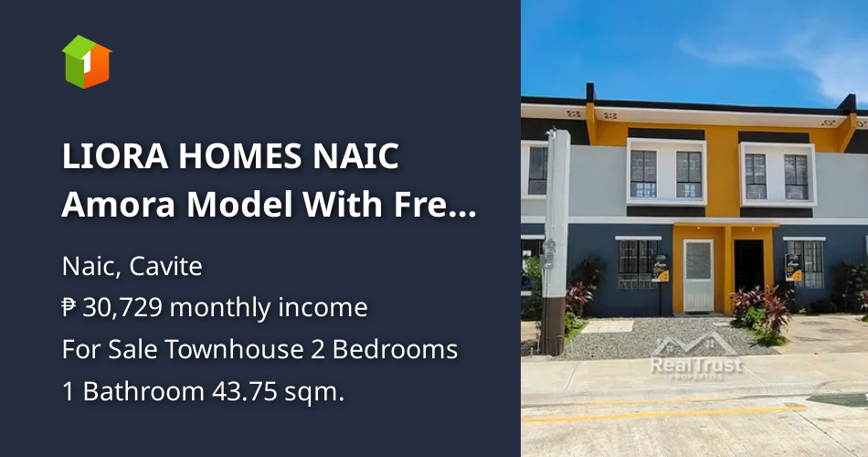 LIORA HOMES NAIC Amora Model With Free Solar System at Water Storage ...