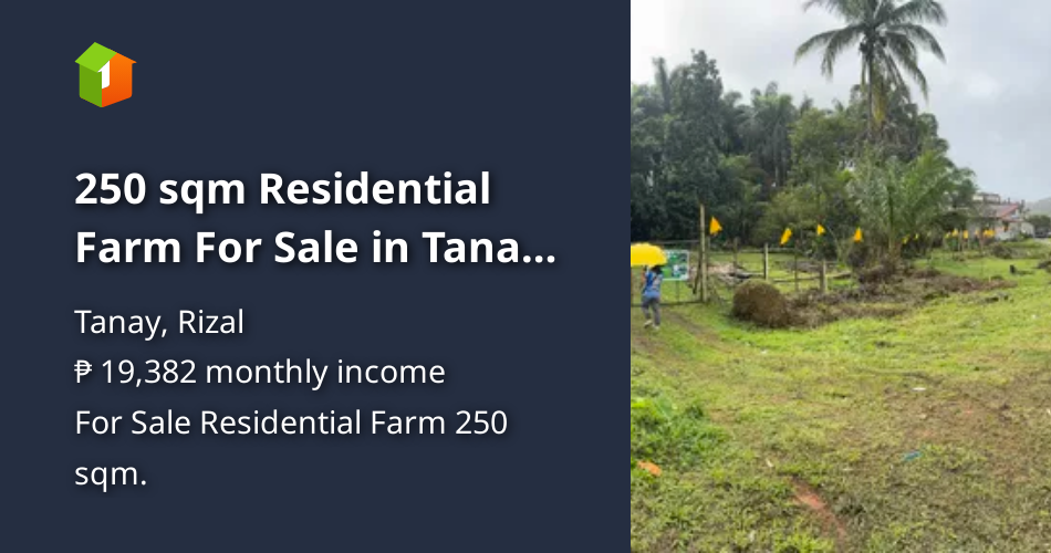 250 sqm Residential Farm For Sale in Tanay Rizal [Lots 🚜] (January 2026 ...