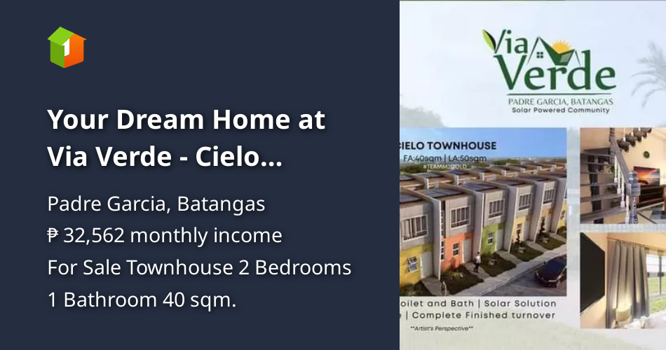 Your Dream Home at Via Verde - Cielo Townhouse, Solar-Powered Living ...