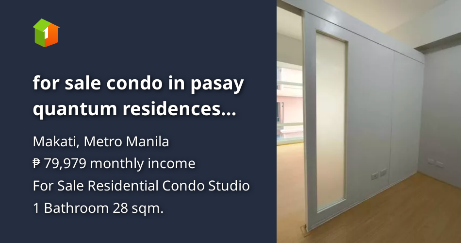 For sale condo in pasay quantum residences near makati med rcbc gt ...