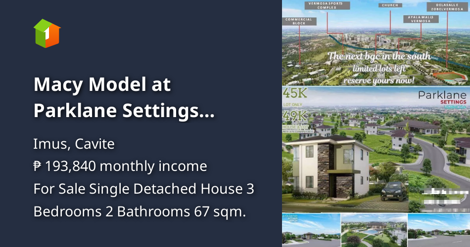 Macy Model at Parklane Settings Vermosa [Houses and Lots 🏘️] (September ...