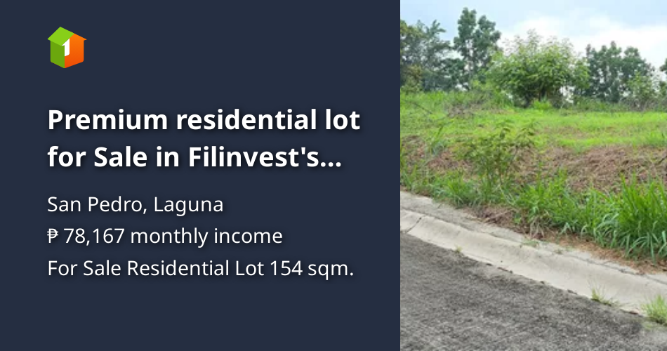 Premium residential lot for Sale in Filinvest's Southwind, San Pedro ...