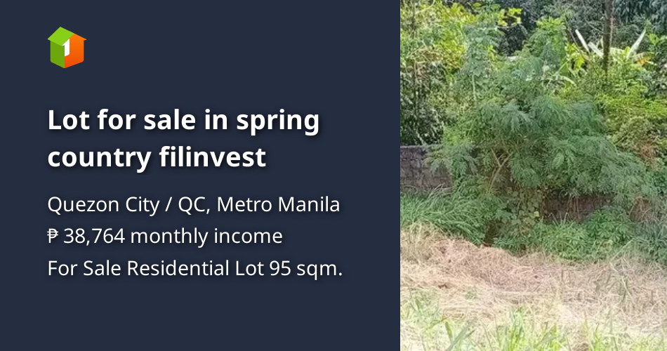 Lot for sale in spring country filinvest [Lots 🚜] (December 2024) in ...