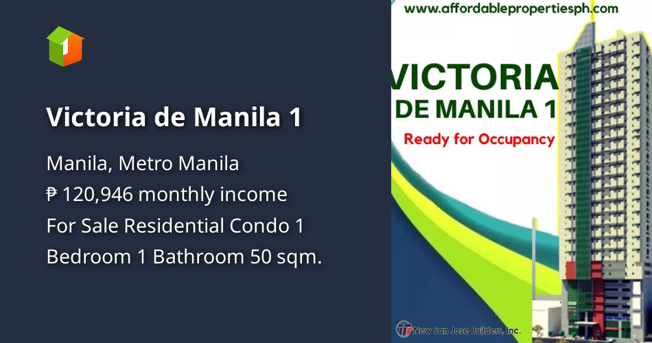 Victoria de Manila 1 [Condos 🏙️] (December 2021) in Manila, Metro ...