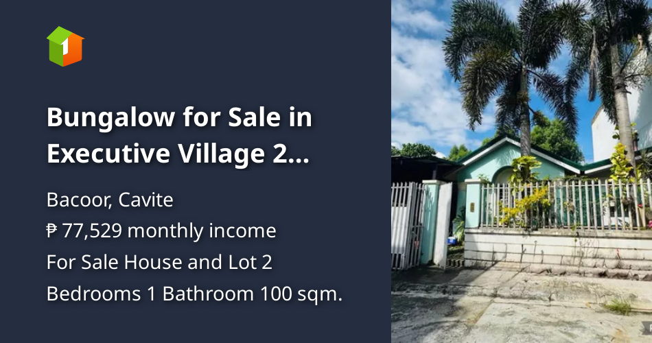 Bungalow for Sale in Executive Village 2 Camella Springville via Daang ...