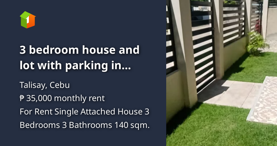 3 bedroom house • lot with parking in Talisay [Houses and Lots 🏘️ ...