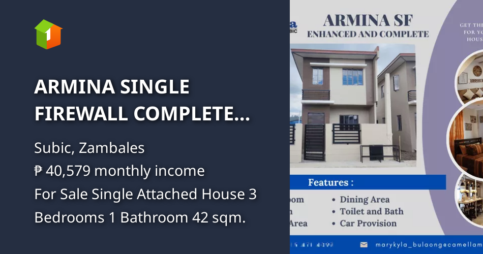 ARMINA SINGLE FIREWALL COMPLETE TURNOVER [Houses and Lots 🏘️] (January ...