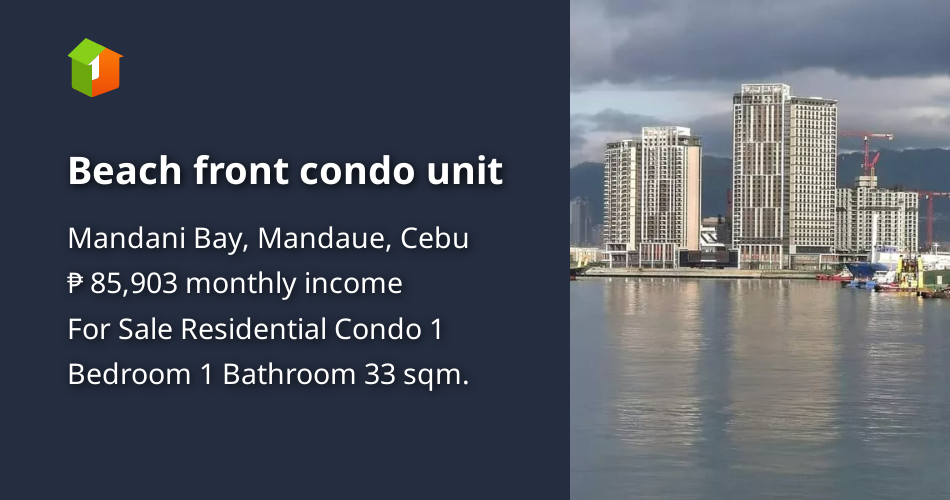 Beach front condo unit [Condos 🏙️] (September 2024) in Mandani Bay ...