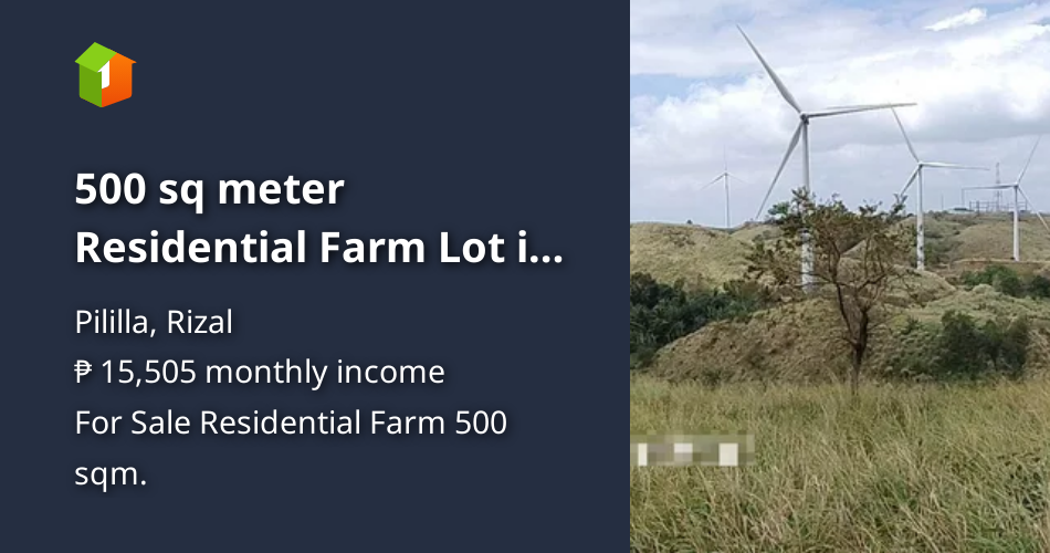 500 sq meter Residential Farm Lot in Pillia Rizal [Lots 🚜] (August 2023 ...