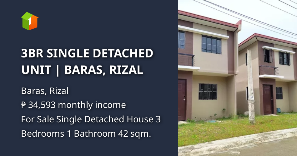 3BR SINGLE DETACHED UNIT | BARAS, RIZAL [Houses and Lots 🏘️] (September ...