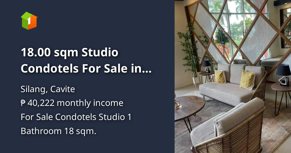 18.00 sqm Studio Condotels For Sale in Silang Cavite [Condos 🏙️] (April ...