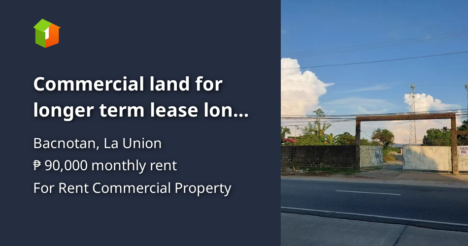 Commercial land for longer term lease long the national highway ...