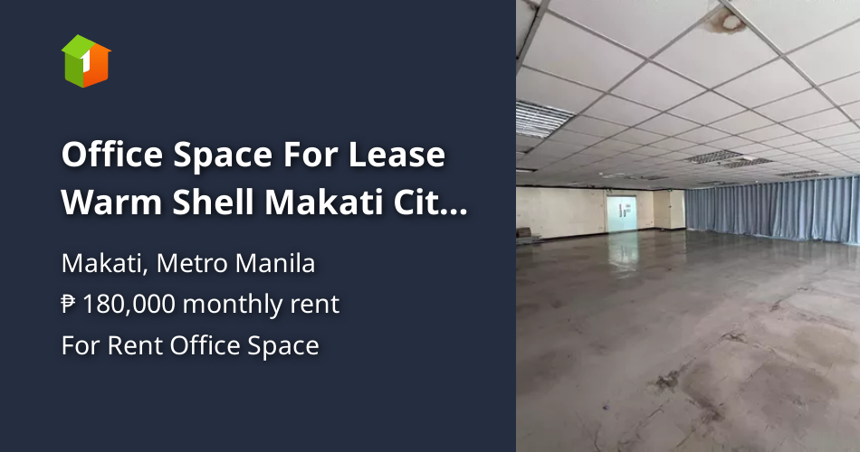 Office Space For Lease Warm Shell Makati City Manila 330sqm [Commercial ...
