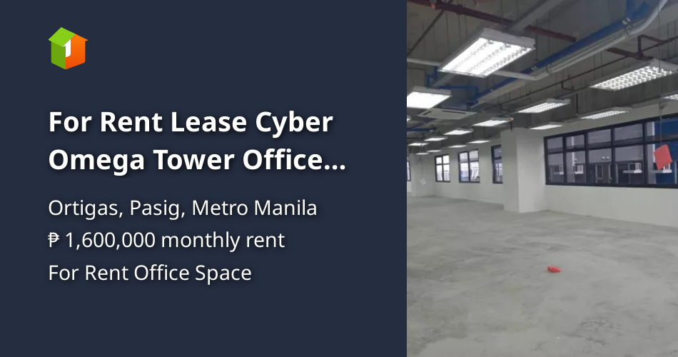 For Rent Lease Cyber Omega Tower Office Ortigas Center Pasig ...