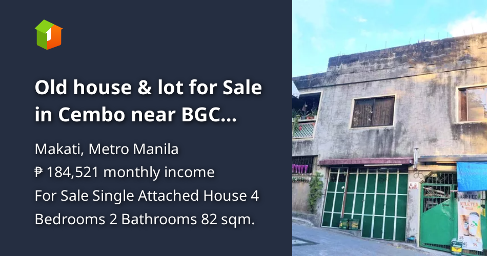 Old house & lot for Sale in Cembo near BGC Area, Very good investment ...