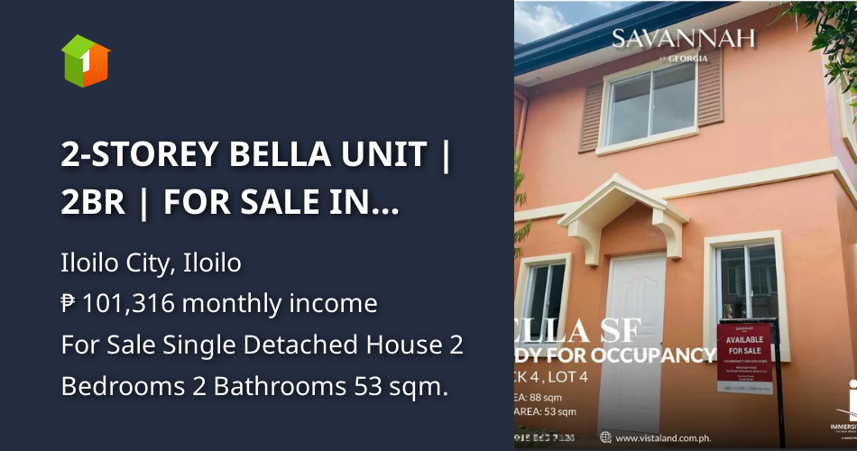 2-STOREY BELLA UNIT | 2BR | FOR SALE IN ILOILO [Houses and Lots 🏘️ ...