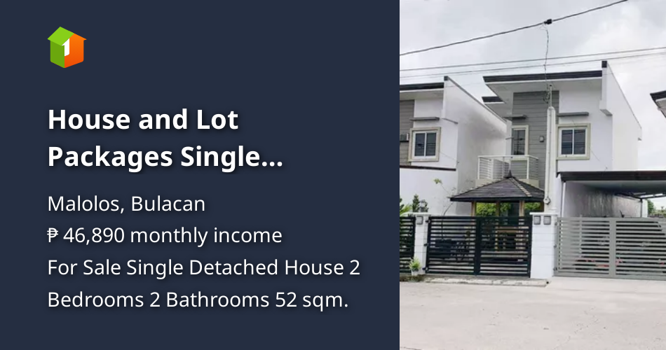 House and Lot Packages Single Detached 2 Bedrooms [Houses and Lots 🏘️ ...