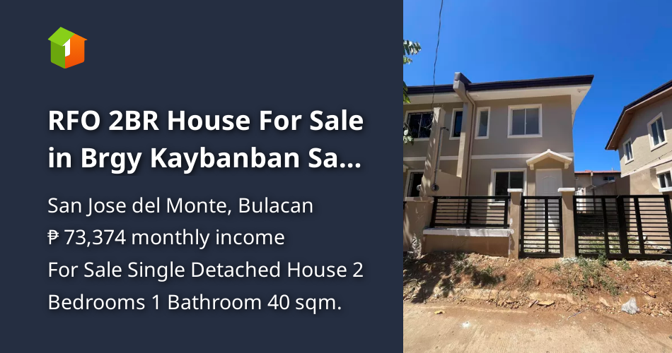 RFO 2BR House For Sale in Brgy Kaybanban San Jose del Monte Bulacan ...