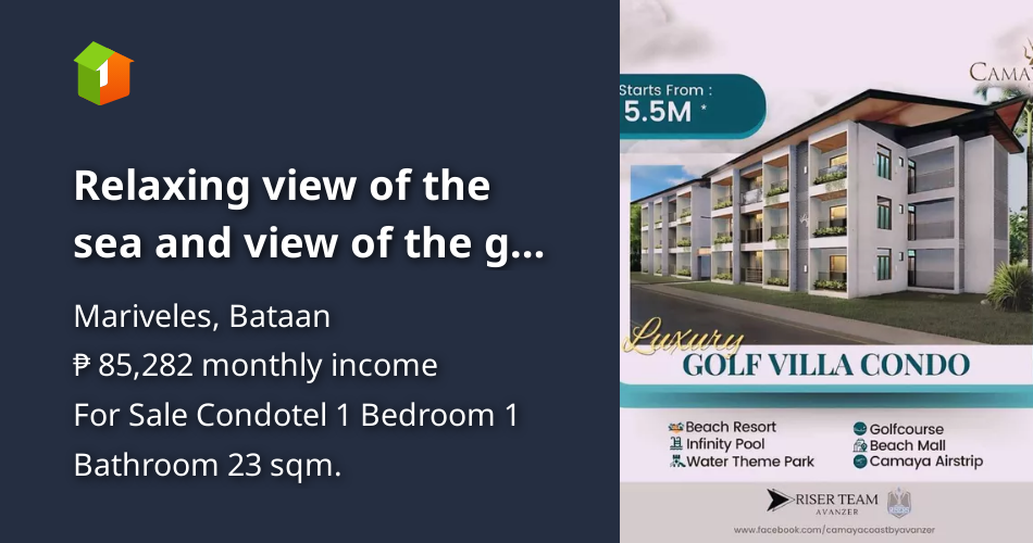 Relaxing view of the sea and view of the golf course [Condos 🏙️ ...