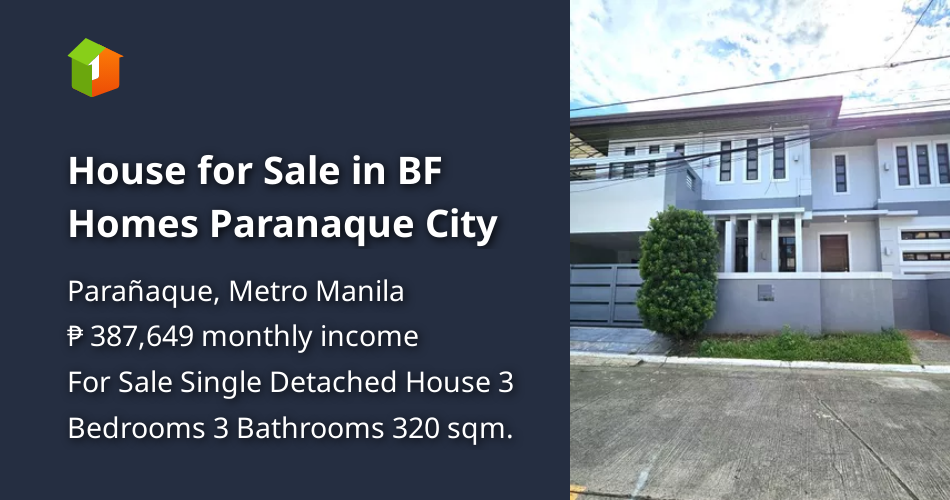 House for Sale in BF Homes Paranaque City [Houses and Lots 🏘️] (August ...