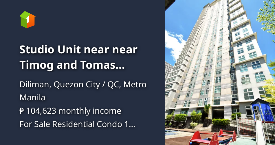 Studio Unit near near Timog and Tomas Morato Quezon City [Condos 🏙️ ...