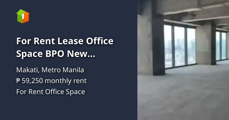 For Rent Lease Office Space BPO New Building Makati City [Commercial ...