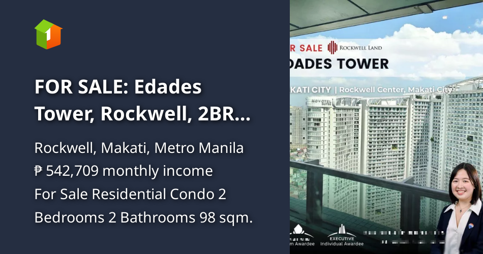 FOR SALE: Edades Tower, Rockwell, 2BR Unit at Makati (Direct Buyers ...