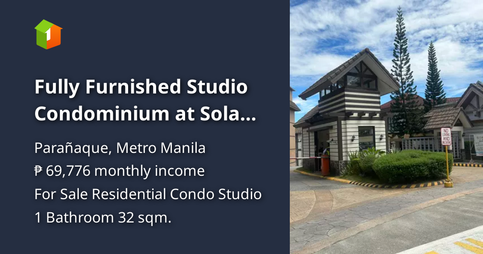 Fully Furnished Studio Condominium at Solano Hill by Phinma [Condos 🏙️ ...