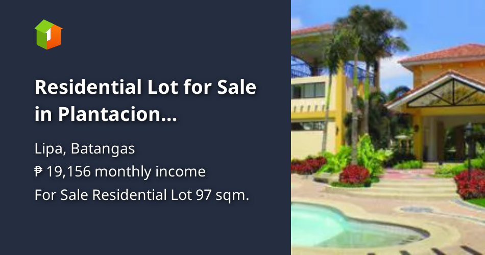 Residential Lot for Sale in Plantacion Meridienne, Lipa City, Batangas ...