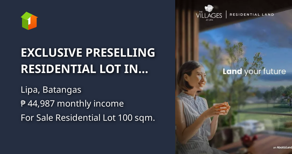 Exclusive Preselling Residential Lot • Lipa Batangas Lots 🚜 April 2024 In Lipa Batangas For 