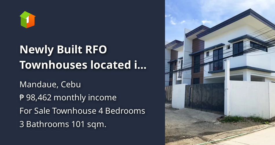 Newly Built RFO Townhouses located in Pagsabungan, Mandaue City [Houses ...