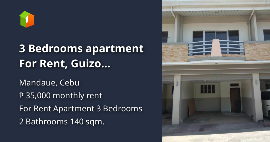 3 Bedrooms apartment For Rent, Guizo Mandaue City, Cebu [Condos 🏙️ ...