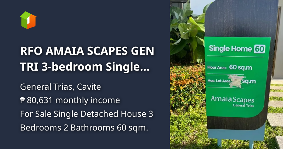 RFO AMAIA SCAPES GEN TRI 3-bedroom Single Detached House For Sale AMAIA ...
