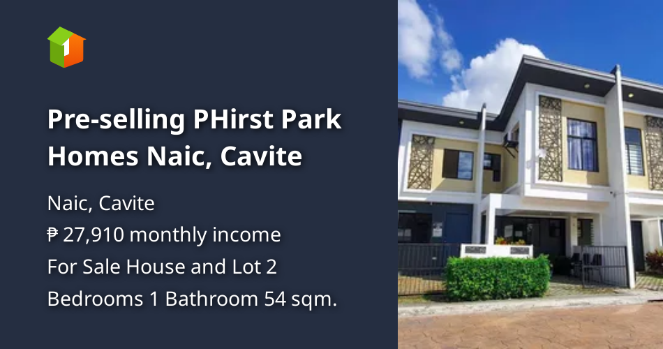 Pre-selling PHirst Park Homes Naic, Cavite [Houses and Lots 🏘️ ...