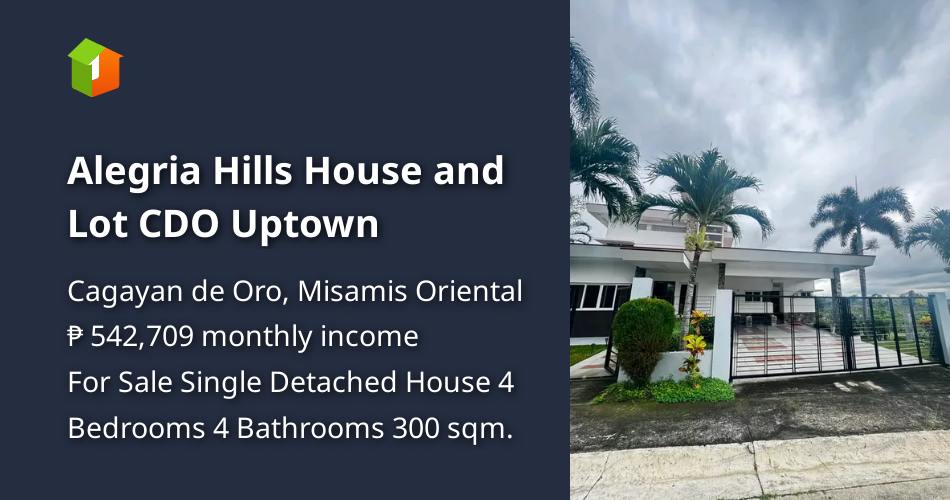 Alegria Hills House and Lot CDO Uptown [Houses and Lots 🏘️] (December ...