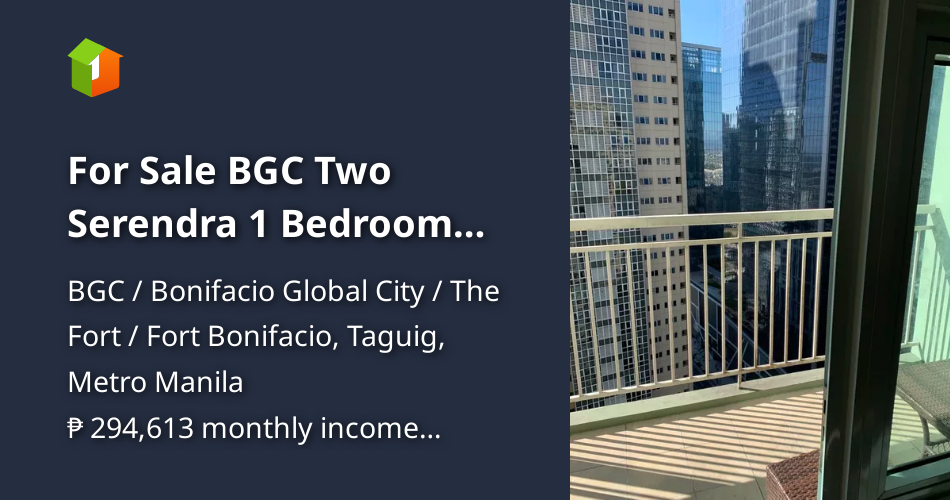 For Sale BGC Two Serendra 1 Bedroom Unit for Sale in Taguig [Condos 🏙️ ...